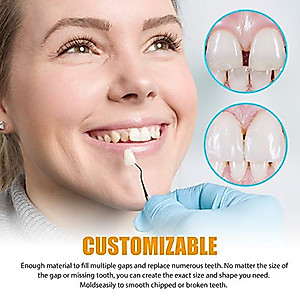 Do It Yourself Gap Eliminator Temporary Tooth Substitute With Sculpting Tool