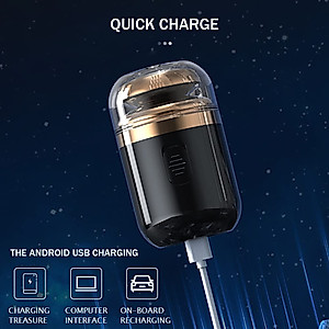 Kisufu Electric Razor for Men Mini Electric Nose Hair Trimmer Washable Razor Two in One,Pocket Size Waterproof Rechargeable Portable Cordless Shaving Face Beard,Suitablefor Home,Travel(Black)