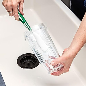 Libman Green & White Cleaning Brush Kit, 3-Piece Set, All-Purpose Brushes for Kitchen, Basins, Sinks, Dishwashers