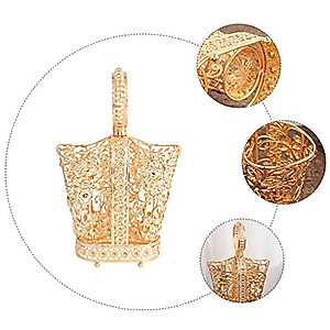 Cabilock Kitchen Utensils Holder Caddy Utensil Organizer Vintage Golden Spoon Holder Silverware Caddy for Countertop Decoration