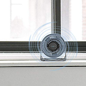 Air Monster 4 Inch Personal Desk Fan Quiet, Personal Fan, Table Fan, Tabletop Fan, Plug in Fan with 1 Speed Setting, Adjustable Tilt, ETL, Black