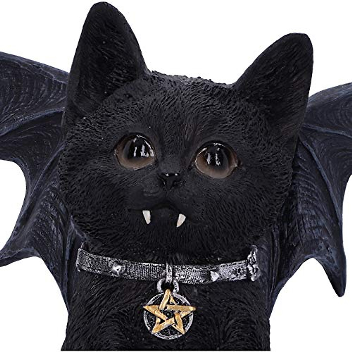 Nemesis Now Vampuss Black Bat Cat, 16cm, Resin, Black, Vampire Cat Figurine, Witch Gift, Halloween Decoration, Cast in Finest Resin, Lovingly Hand-Painted