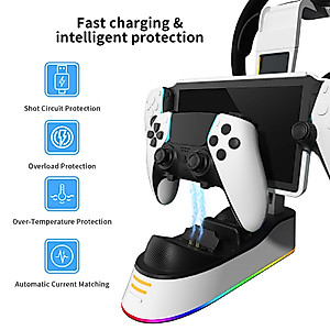 PS-5 Controller Charger Compatible for P5 Controllers,JOYTORN PS-5 Charging Station with High Speed