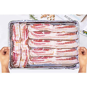TeamFar Baking Sheet with Rack Set (2 Pans + 2 Racks), Stainless Steel Baking Pan Cookie Sheet with Cooling Rack, Non Toxic & Healthy, Easy Clean & Dishwasher Safe - 4 Pack