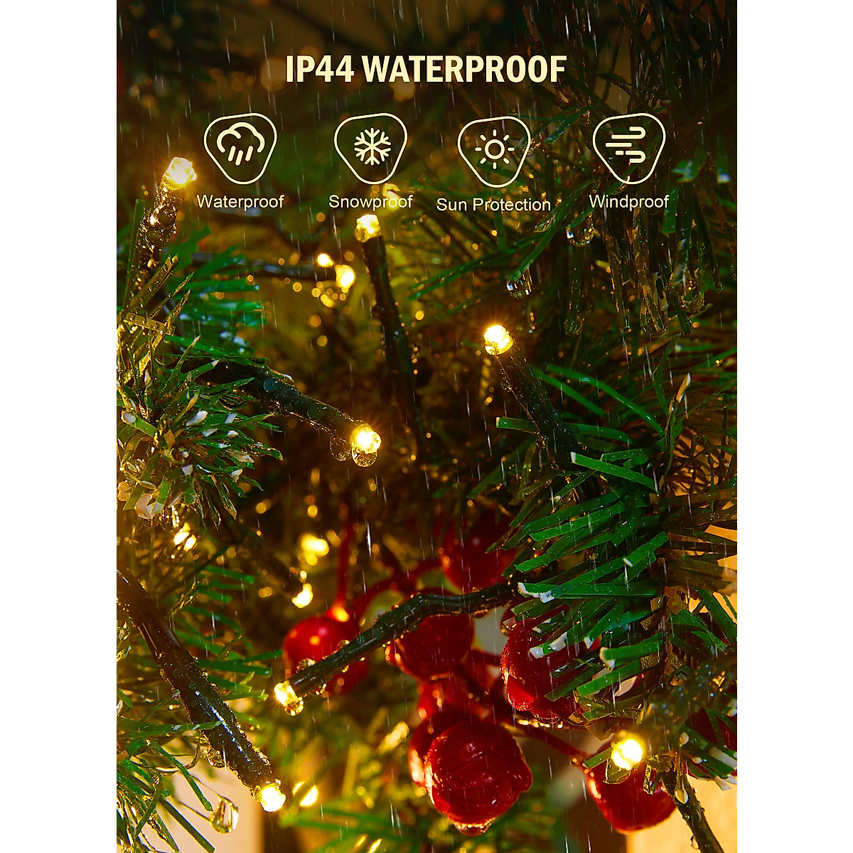 Christmas Tree Lights Outdoor Cluster Lights - 1000 LED 50 Ft Christmas Firecrackers String Lights, 8 Modes Timer Remote Waterproof Plug in Twinkle Fairy Lights for Xmas Tree Garland Window Party