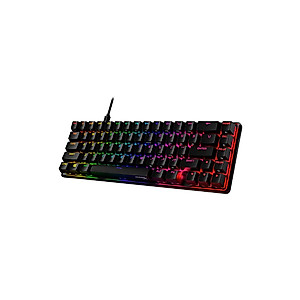 HyperX Alloy Origins 65 - Mechanical Gaming Keyboard – Compact 65% Form Factor - Linear Red Switch - Double Shot PBT Keycaps - RGB LED Backlit - NGENUITY Software Compatible,Black