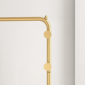 Gold Clothing Rack Gold Clothes Rack for Boutique Modern Clothing Racks with Marble Shelf, Gold Display Hanging Rack for Entryway Hallway Office or Bedroom