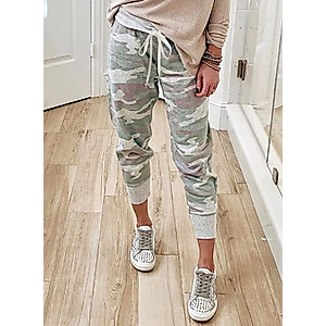 Dokotoo Womens Fashion Casual Summer Front Roomy Pockets Army Drawstring Elastic Waist Cotton Comfy Jogging Pants Jogger Pants Sweatpants S