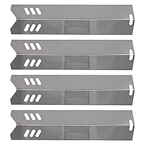 4-Pack BBQ Grill Heat Shield Plate Tent Replacement Parts for Backyard Grill GBC1449-C - Compatible Barbeque Stainless Steel Flame Tamer, Flavorizer Bar, Vaporizer Bar, Burner Cover 15"