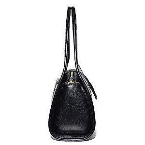 PIJUSHI Designer Shoulder Purses Crocodile Handbags for Women Leather Hobo Shoulder Bags (68022 Black)