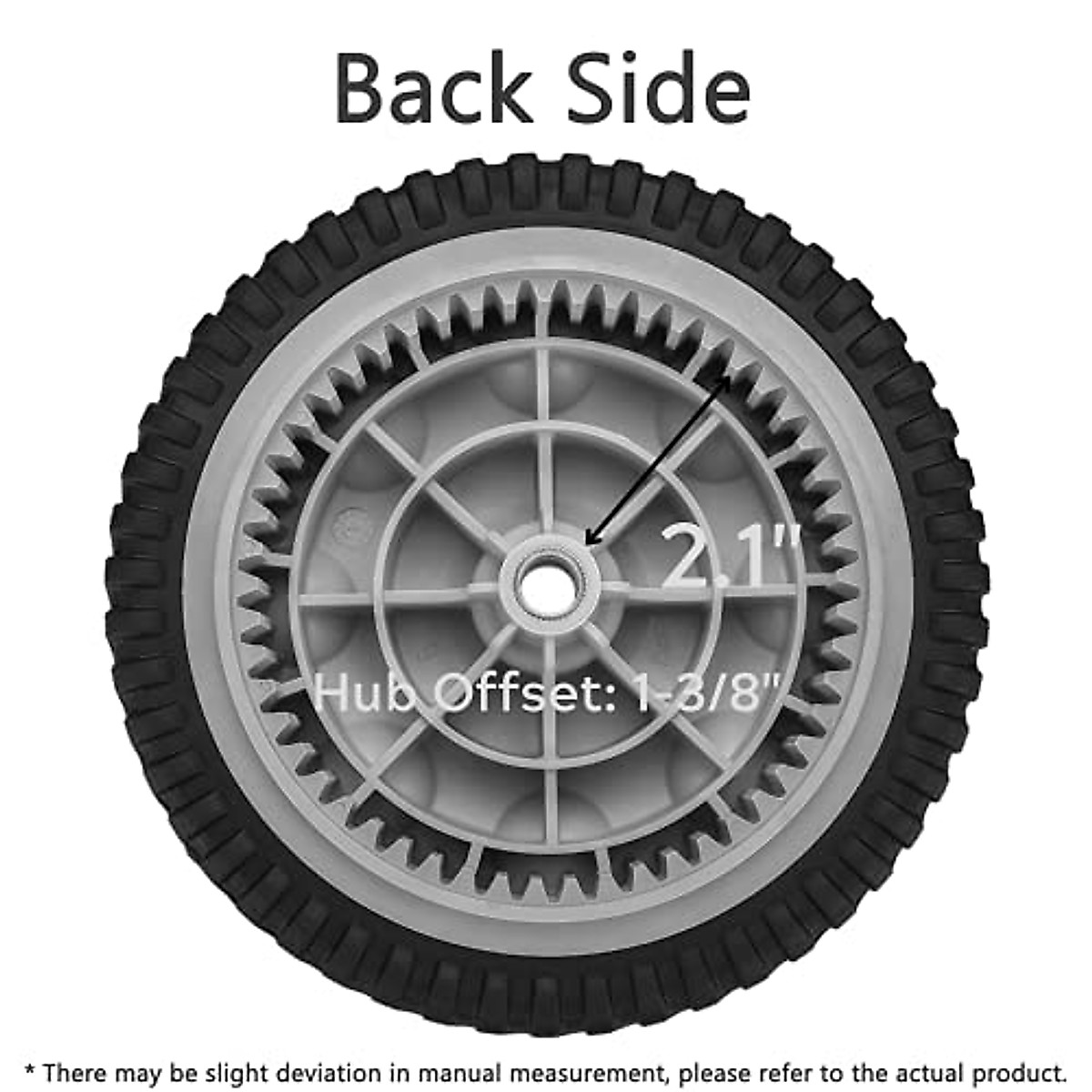 Front Drive Wheels Fit for Troy Bilt Lawn Mower - Drive Wheels Fit for MTD Snapper Troy Bilt Tuff-Cut 210 TB210 TB230 TB240 Self Propelled Mower, Replace 734-04018A 734-04018B 734-04018C, 2 Pack, Gray