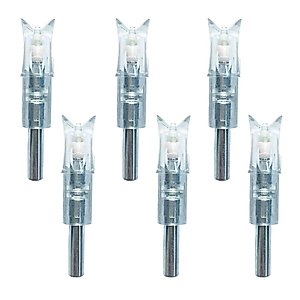 6PCS Lighted Nocks for Crossbow Bolts with 0.300"/ 7.62mm Diameter,Screwdriver Included (Colorful(Flashed with 7 Colors))