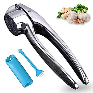 Garlic Press, Heavy Duty Garlic Mincer Ginger Press, Garlic Press Mincer, Professional Grade Garlic Crusher, Rustproof & Dishwasher Safe