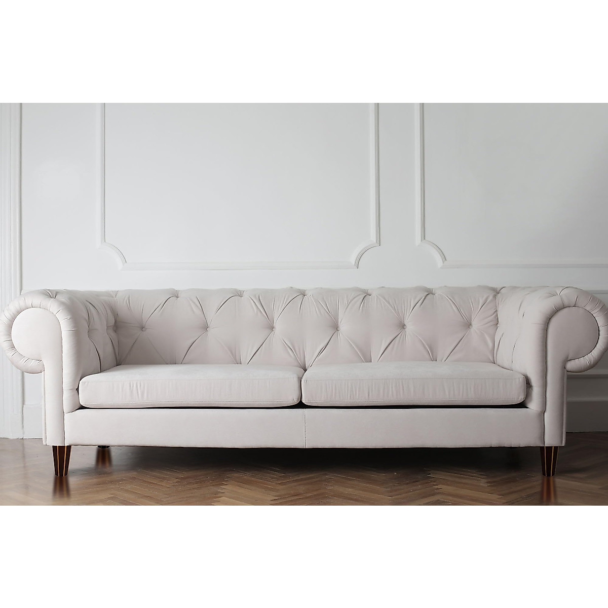 Texphw Wood Furniture Legs Set of 4 Square Round Couch Legs Brown Sofa Dresser Legs, Century Modern Sofa Replacement Parts for Armchair Recliner Coffee Table Cabinet Bed Chair Legs (Brown, 6 Inch)…