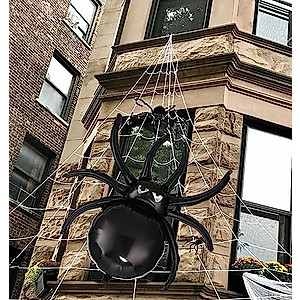 10 Pcs Spider Foil Balloons Halloween Decorations - 32.5" Black Spider Balloon 3D Realistic for Halloween Party Decorations Birthday Party Supplies for Home