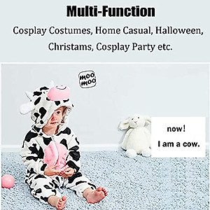 Baby Cow Costumes Unisex Toddler Onesie Halloween Dress Up Romper 18-24 Months