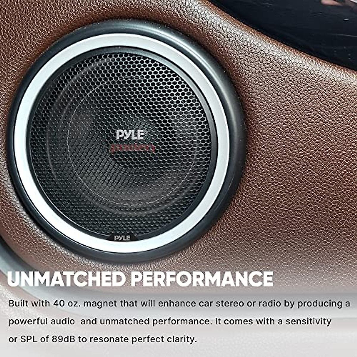 Pyle Car Subwoofer Audio Speaker - 8in Non-Pressed Paper Cone, Black Plastic Basket, Dual Voice Coil 4 Ohm Impedance, 800 Watt Power and Foam Surround for Vehicle Stereo Sound System - PLPW8D