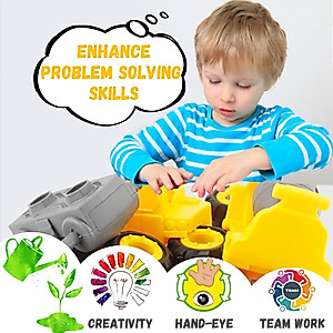 Cement Mixer Toy Truck for 3 + Years Old Kids Take Apart Toy with Screwdriver and Electric Drill Kids Construction Vehicle Toy Educational STEM Toy Gift for 3 4 5 Yeas Old Boy