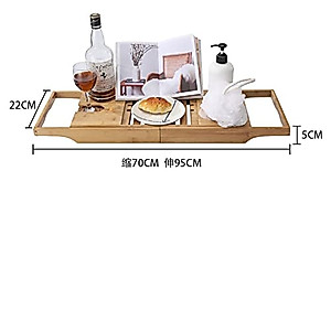 SDGH Extendable Bath Tray Bathtub Tray Spa Bath Tub Caddy Organizer Book Wine Tablet Holder Reading Rack Bathroom Accessories