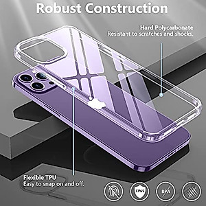 MOZOTER [2 in 1 for iPhone 14 Pro Max Case,[12 FT Shockproof] [with 1 Pcs Glass Screen Protector] [Heavy Duty] Clear Phone Case Cover 6.7-Crystal Clear