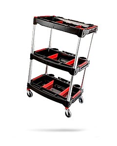 Adam's Polishes Standard Detailing Cart, Custom Mobile Rolling Utility Detailing Tool Cart Organizer for Garage DIY Home Projects, Extra Storage for Mechanics & Detailers During Repairs Car Wash/Wax