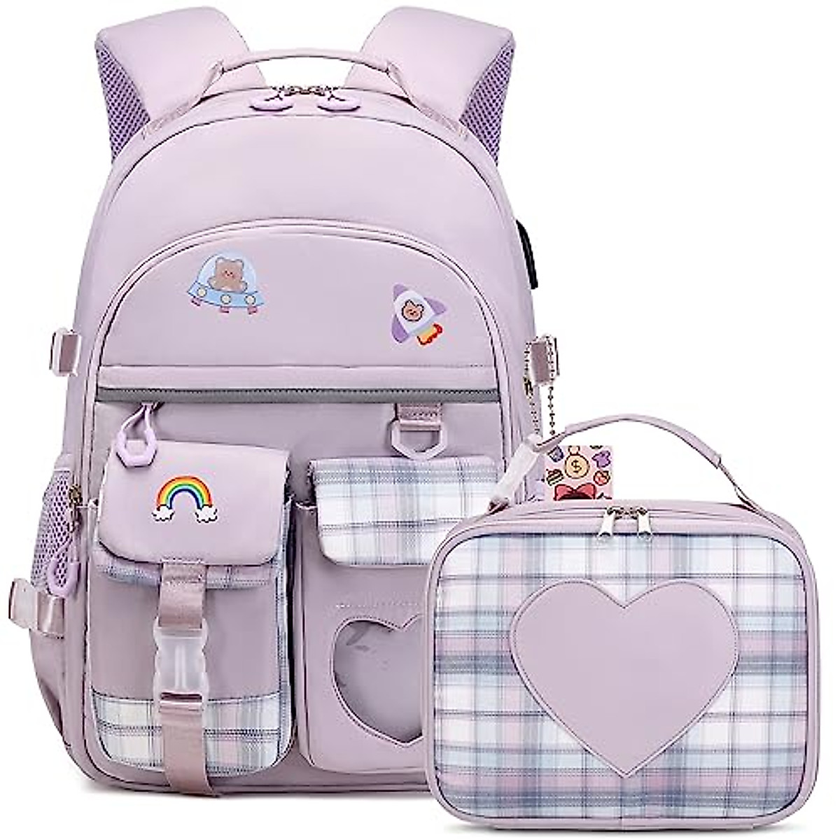 ACESAK Backpack for Girls - Bookbag Backpacks Schoolbag for Girls Kids Teen Women Casual Laptop Travel Daypacks - School Bag Elementary Middle School College Cute Backpack with Lunch Box