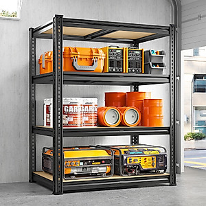 REIBII 35.5”W Garage Shelving Adjustable Storage Shelves,Heavy Duty Shelving Metal Shelving Unit Storage Rack Utility for Warehouse Basement Kitchen Pantry Closet,60.1" Hx35.5 Wx18 D