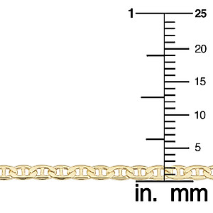 Kooljewelry 10k Yellow Gold Mariner Link Anklet (2.3 mm, 10 inch)