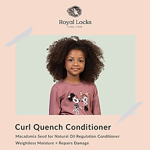 Royal Locks Curl Quench Conditioner - Curly Hair Conditioner with Argan Oil, Lightweight Moisture & Hydration (12 Fl Oz)