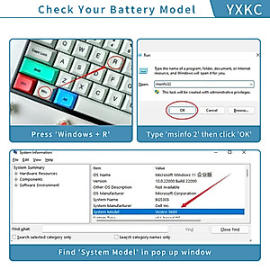 YXKC 51Wh 93FTF Battery for Dell Latitude 5580 5280 5480 5590 5490 5491 5290 5288 5488 5495 5591 E5580 E5480 E5280 E5590 E5490 E5290 E5591 E5491 Precision 15 3520 3530D4CMT 4YFVG 83XPC 451-BBZT 11.4V