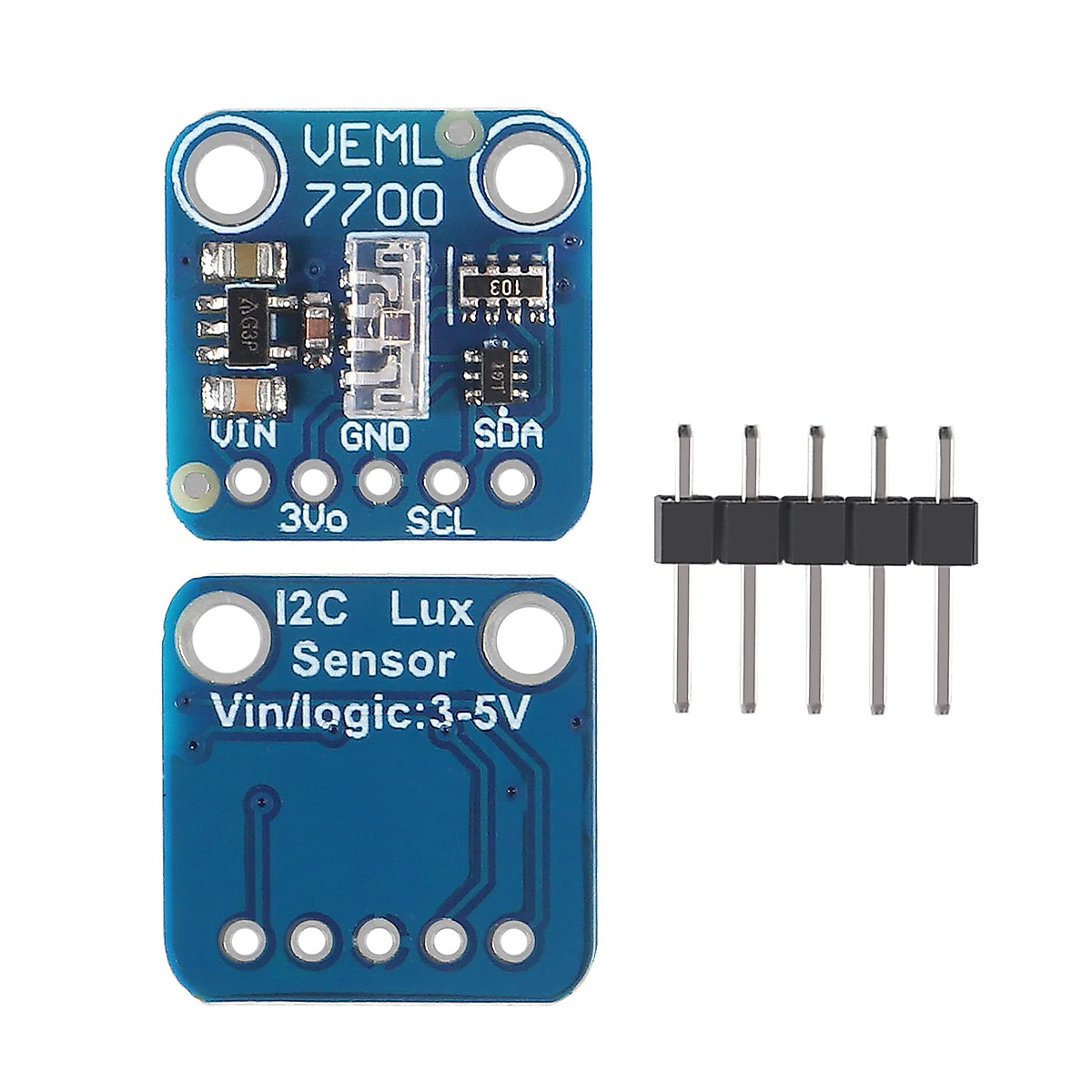 AITRIP 2PCS VEML7700 Ambient Light Sensor Module 120k Lux Light Measuring Sensor Board 3.3V 5V I2C IIC Interface for Arduino Raspberry Pi