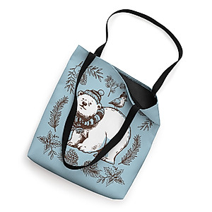 Christmas Winter Design Cute Polar Bear Kids and Toddlers Tote Bag