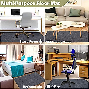 Office Chair Mat, LORDZMIX Office Chair Mat for Hardwood & Tile Floor, 55"x35" Computer Gaming Chair Mat, Anti-Slip Desk Chair Mat for Rolling Chair (Dark Gray)