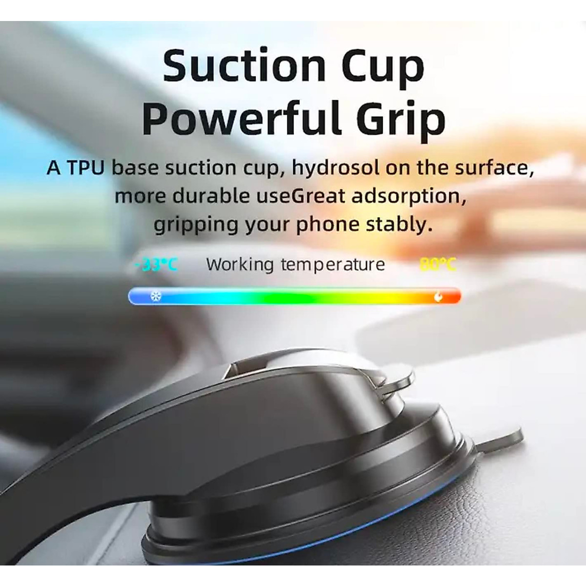 VIKE 2023 Upgraded Car Phone Holder Mount - [ Bumpy Roads Friendly ] Phone Mount for Car Dashboard Windshield Air Vent 3 in 1, Hand Free Mount for iPhone 14 13 12 Pro Max All Cell Phones