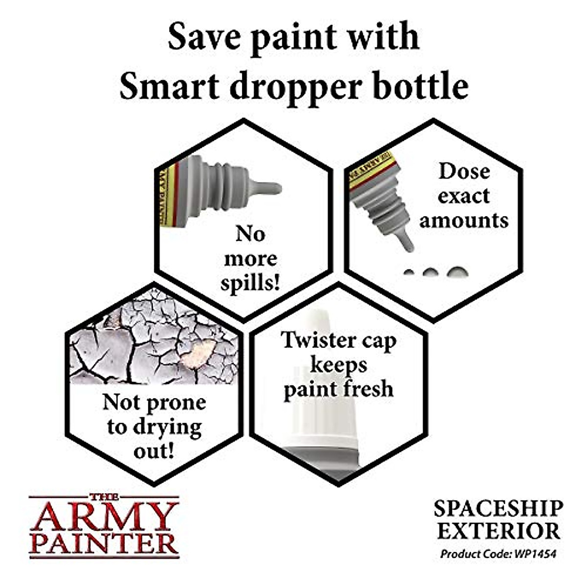 The Army Painter Spaceship Exterior Warpaint - Acrylic Non-Toxic Heavily Pigmented Water Based Paint for Tabletop Roleplaying, Boardgames, and Wargames Miniature Model Painting