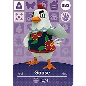 Nintendo Animal Crossing Happy Home Designer Amiibo Card Goose 082/100 USA Version