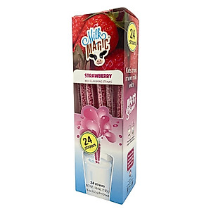 Milk Magic Strawberry Milk Straws (Box of 24) Milk Flavoring Straws