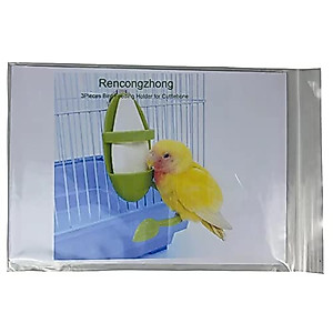 Plastic Bird Feeding Holder for Cuttlebone on Cage Parrot Cage Stands Parrots Feeder Perches,3 Pieces