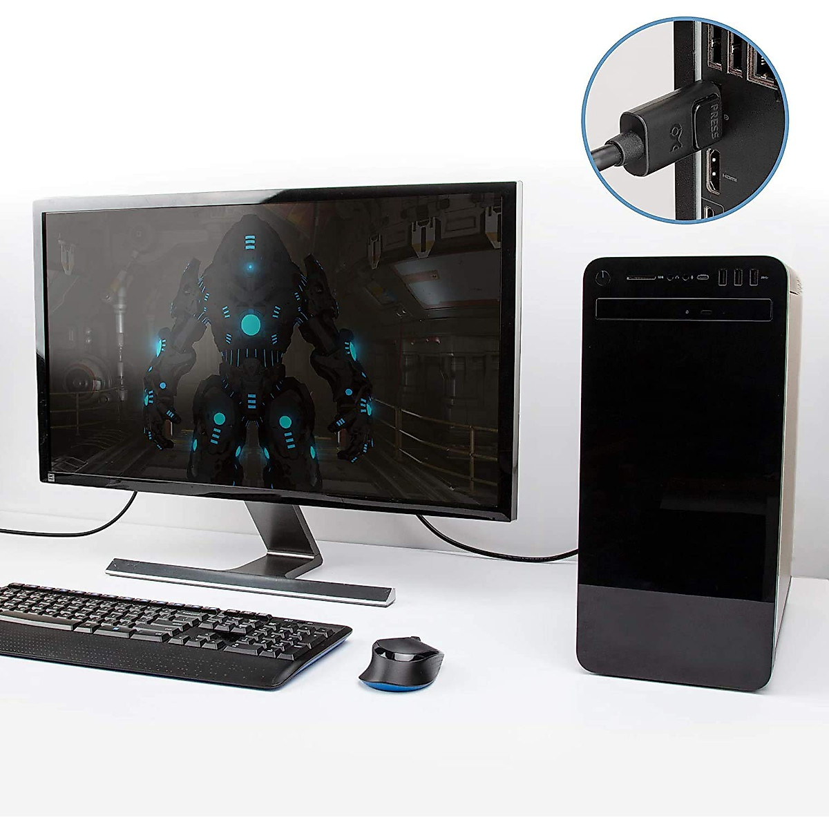 Cable Matters Unidirectional DisplayPort to HDMI Cable 6 ft, Gold-Plated DP to HDMI Cable, Display Port to HDMI Adapter Cable, 6 Feet