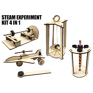 4in1 Anti-Gravity Maglev Educational Science Set for Kids. Perform Fun Experiments and Games by Transforming Magnets to Form a Plane, a Functional Compass, a Floating Arrow, or a Standing Pen