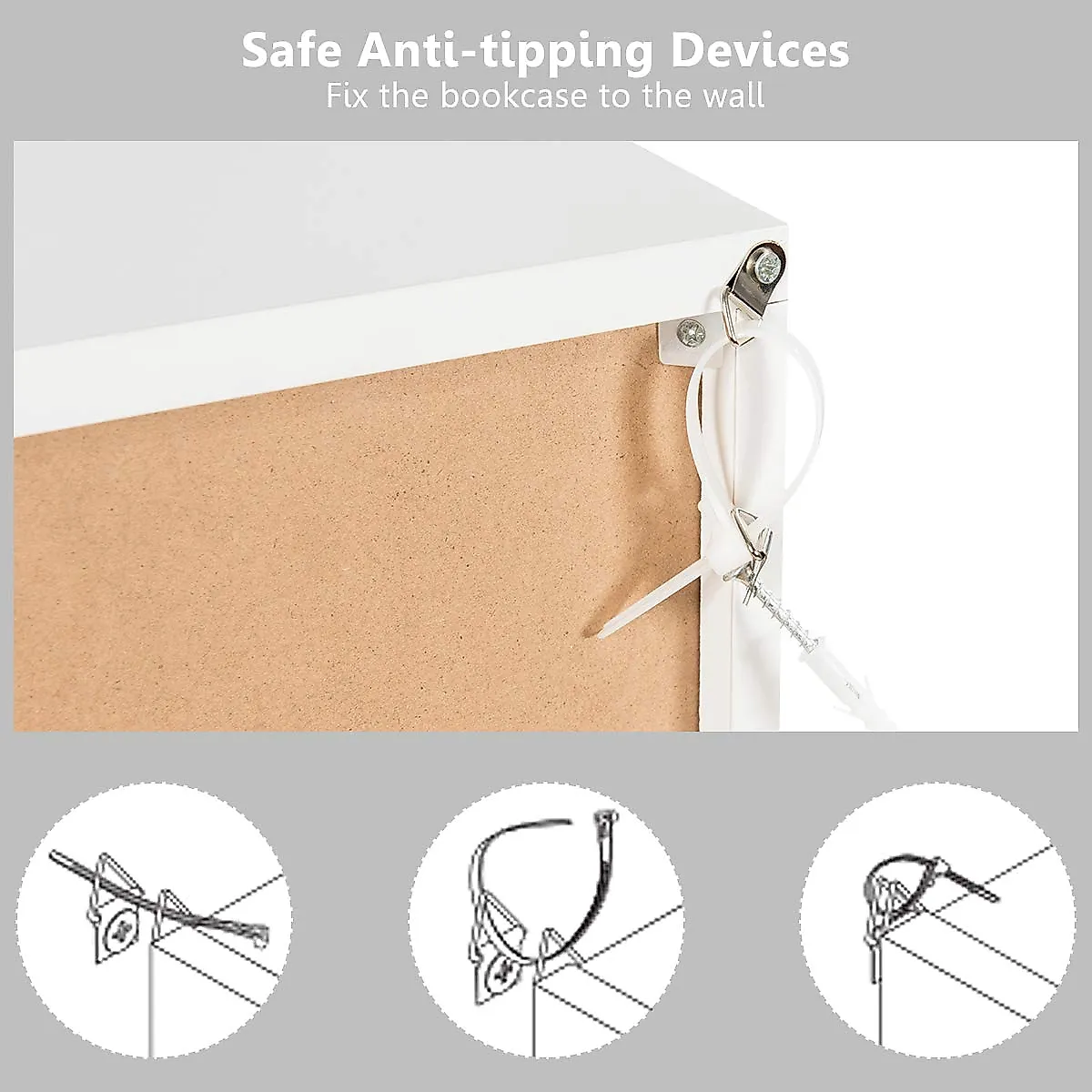 Giantex 6-Cube Storage Organizer, Storage Cabinet with 3 Open Cubes and 3 Cabinets, Free Standing Wooden Cubby Bookcase, Compartment Units for Home Office, 3-Tier Bookshelf for Books, Toys (White)