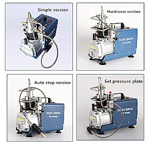 YONG HENG High Pressure Air Compressor Pump,Adjustable Control with Auto-Stop 110V 30Mpa Electric Air Pump Air Rifle PCP 4500PSI Paintball Fill Station for Fire Fighting and Diving