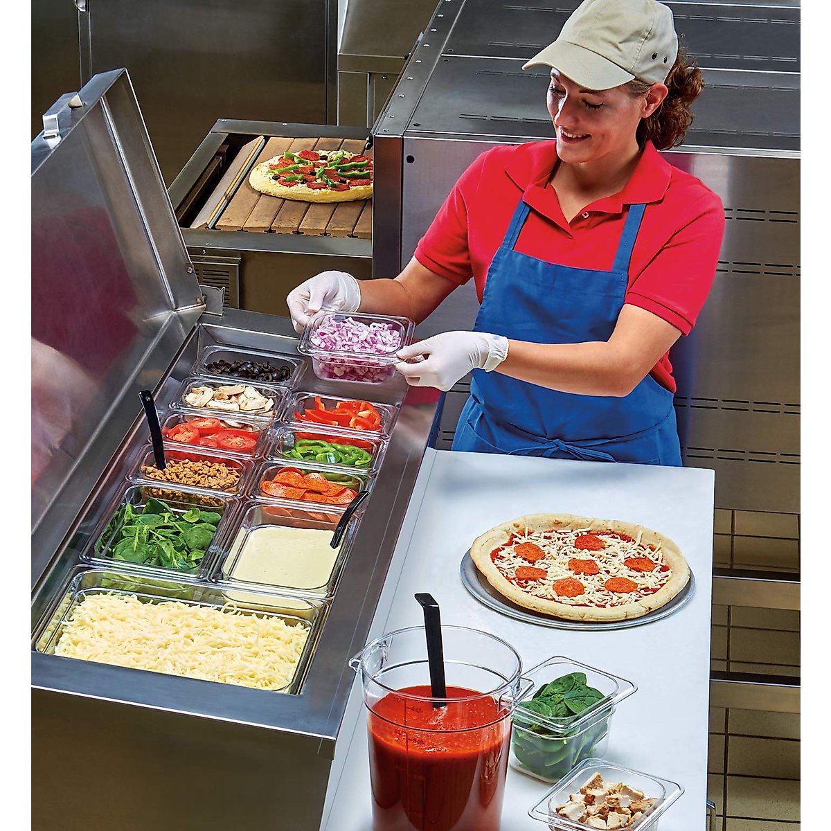 Cambro 42CW 1.8 qt Capacity, 10-7/16" Length x 6-3/8" Width x 2-1/2" Depth, Camwear Clear Polycarbonate Fourth Size Food Pan