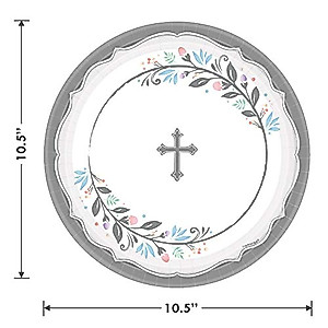 Holy Day Cross Large Paper Dinner Plates and Luncheon Napkins (Serves 16)