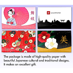 Japaneze Oil Blotting Sheets for Face Blotting Paper 4pk/200 (Traditional)