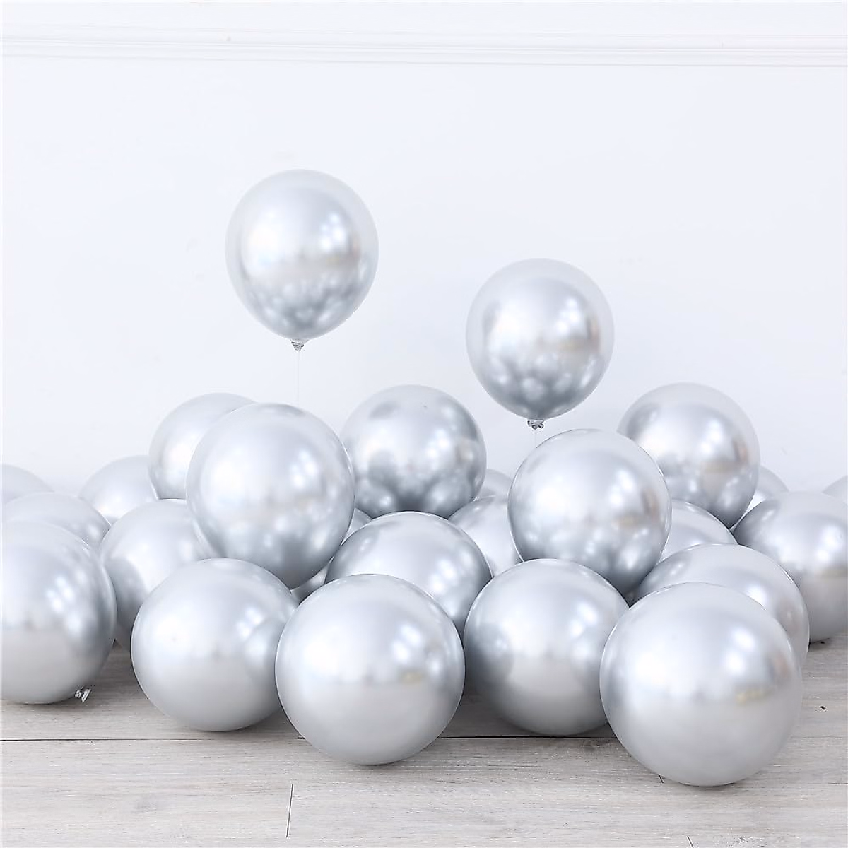 White and Silver Disco Ball Balloon Garland Arch Kit 135pcs Metallic Silver Matte White Balloon with 4D Disco Ball and Starburst Foil Balloon for Anniersary Disco Birthday Party Decoration