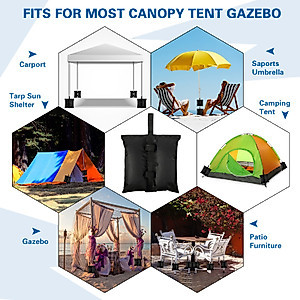 Sratte 12 Tent Weight Bags Canopy Weights Sand Bags Waterproof Canopy Tent Sandbags for Pop up Canopy Tent Legs Patio Gazebo Umbrella Base Pool Ladder Outdoor Sand Bags