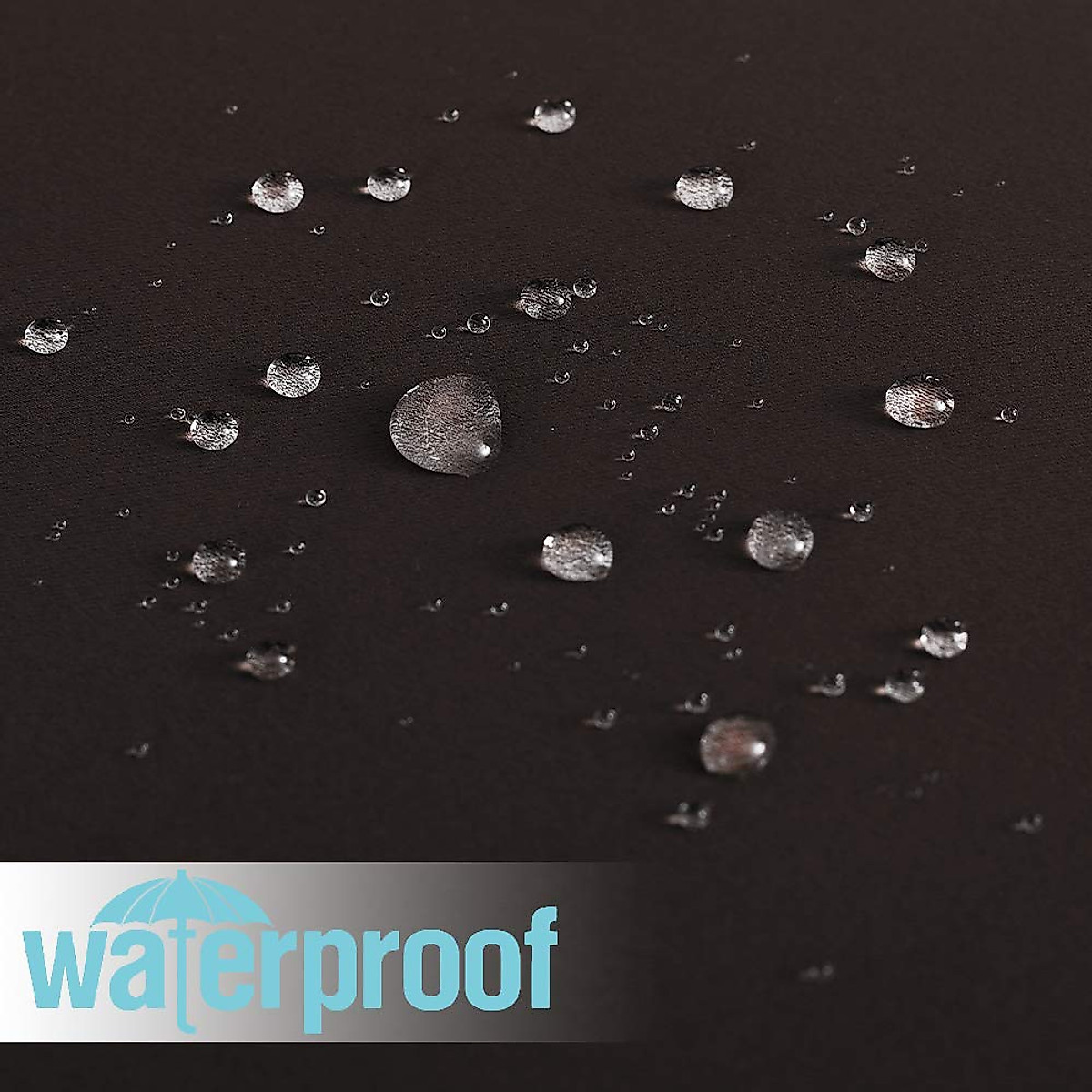 RYB HOME Patio Outdoor Curtains - Waterproof Blackout Privacy Porch Curtains Stain Resist Terrace Shade for Lawn & Garden Pergola Indoor Outdoor Decor, 1 Panel, W 52 x L 108 inch, Brown