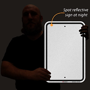 SmartSign 18 x 12 inch Blank Write-On Metal Sign, 63 mil Aluminum, 3M Laminated Engineer Grade Reflective Material, Black and White, Made in USA