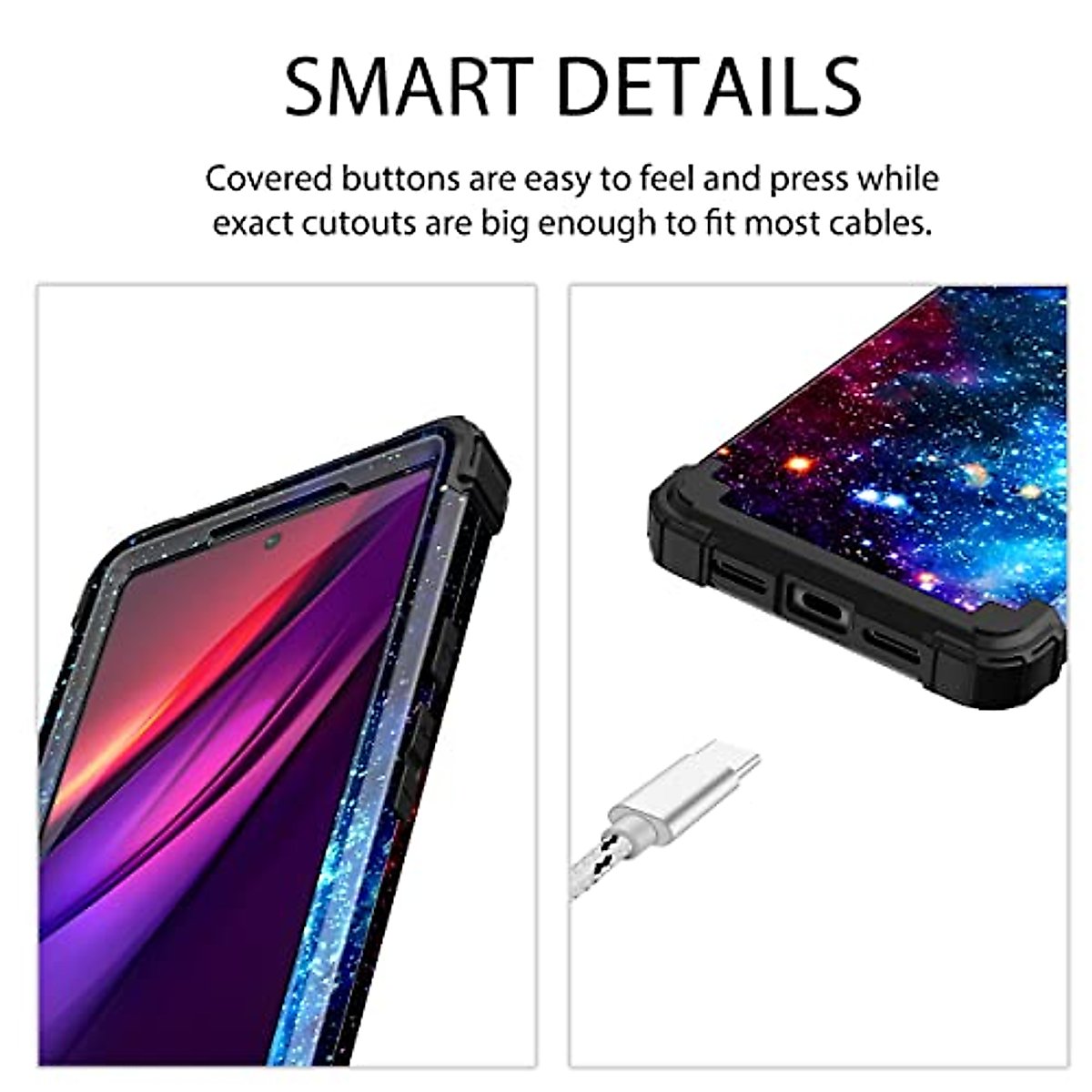 Miqala Compatible with Google Pixel 6 Case,Shiny in The Dark Three Layer Heavy Duty Shockproof Hard Plastic Bumper +Soft Silicone Rubber Protective Case for Google Pixel 6,Blue Sky